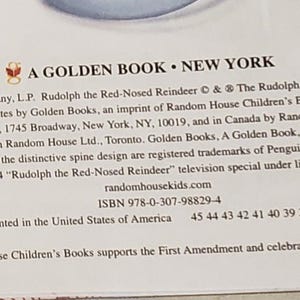 Rudolph the Red Nosed Reindeer Little Golden Book 1998 by Rick Bunsen ...