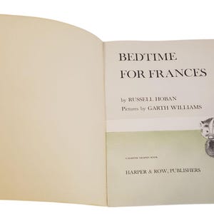 Bedtime for Frances by Russell Hoban I Can Read Book 1960 Paperback - Etsy