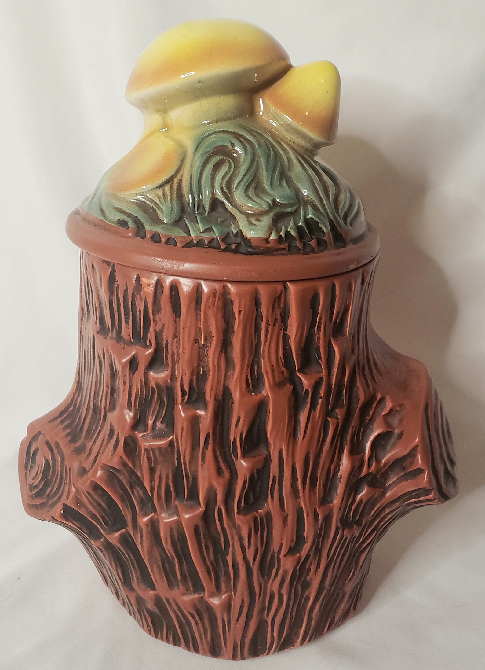 Mccoy Tree Stump With Mushrooms Cookie Jar Mid-century 1960s - Etsy