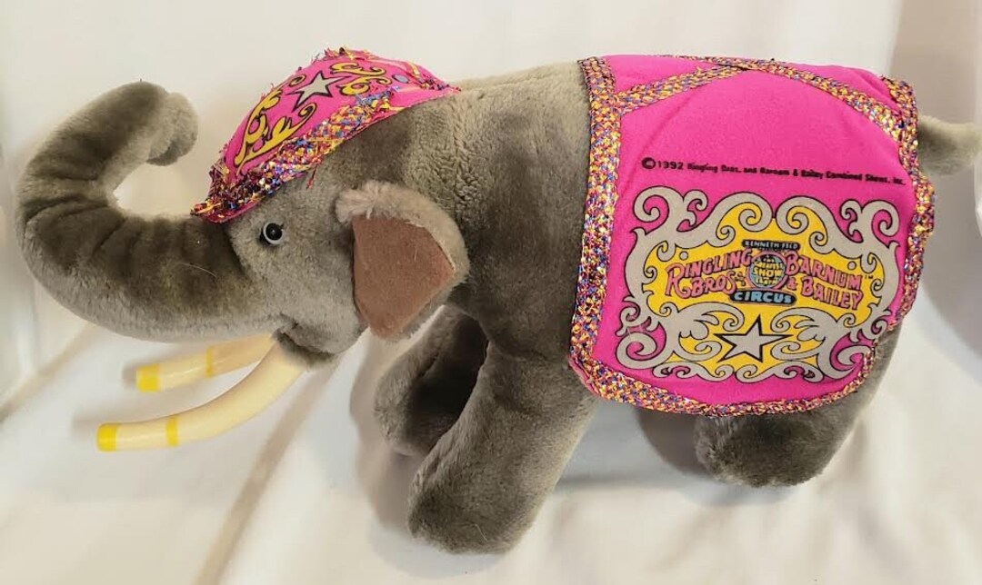 Ringling Brothers Barnum and Baily Circus Plush Jumbo Elephant Stuffed ...