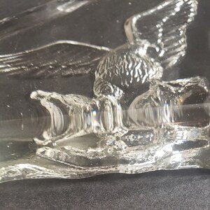 Flying Bird 3-D Art Glass Crystal Block Sculpture Glass Paperweight - Etsy