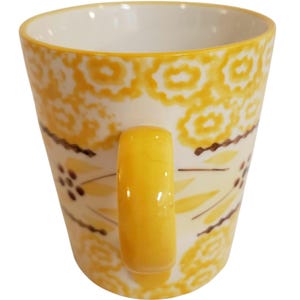 Temptations Old World Snack Plate & Coffee Mug Set Yellow Stoneware - Etsy