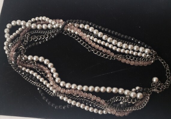 Signed Premier Designs Main Event Necklace Multi Stra… - Gem