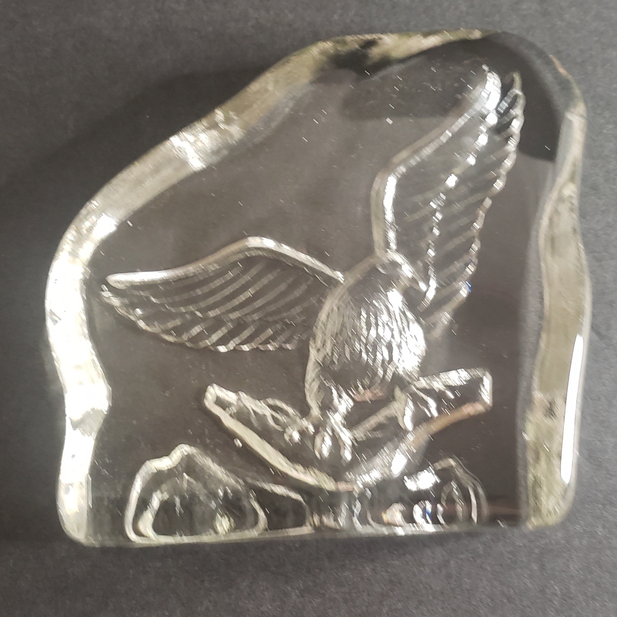 Flying Bird 3-D Art Glass Crystal Block Sculpture Glass - Etsy