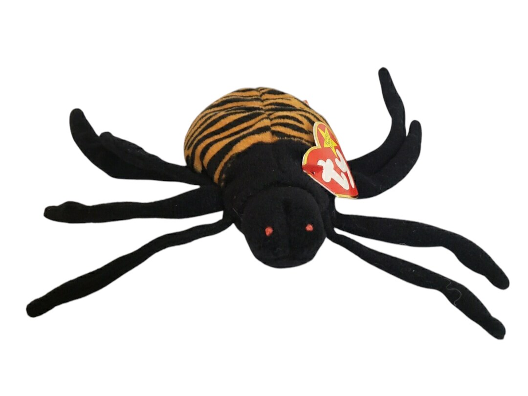 TY Beanie Baby Spinner the Spider Plush Stuffed Animal 1996 Black Brown ...