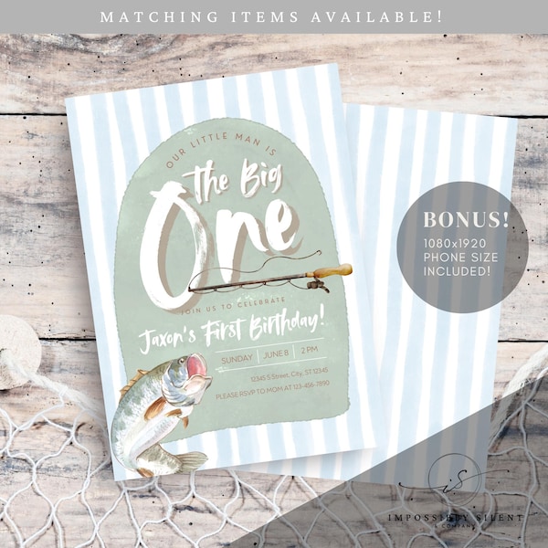 The Big One Invitation - Etsy