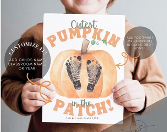 Halloween Footprint Printable, Trick or Treat, Fun Kids Craft, Toddler ...