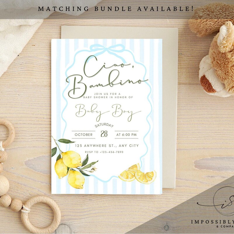 Ciao Bambino Baby Shower - Etsy