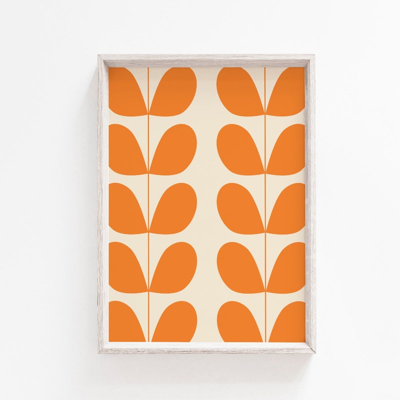 Orange Modern Art - Etsy
