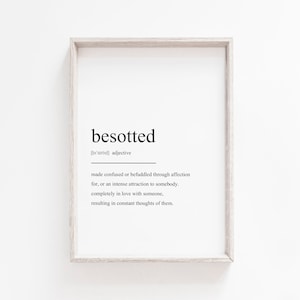 Besotted Definition, Love Print, Besotted Printable, Love Wall Art ...