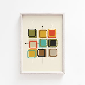 Mid Century Print, Printable Wall Art, Mid Century Modern, Retro ...