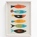 Mid Century Modern Fish Print Printable Wall Art Fish Wall - Etsy Canada