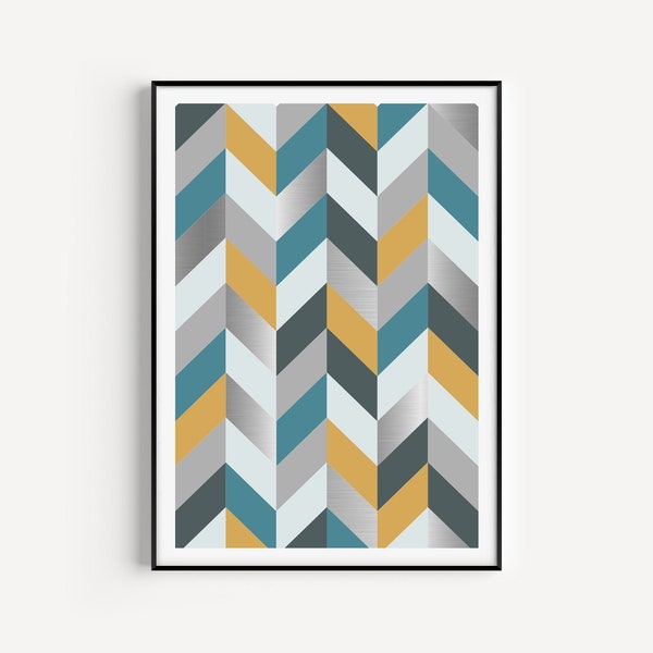Chevron Wall Art - Etsy