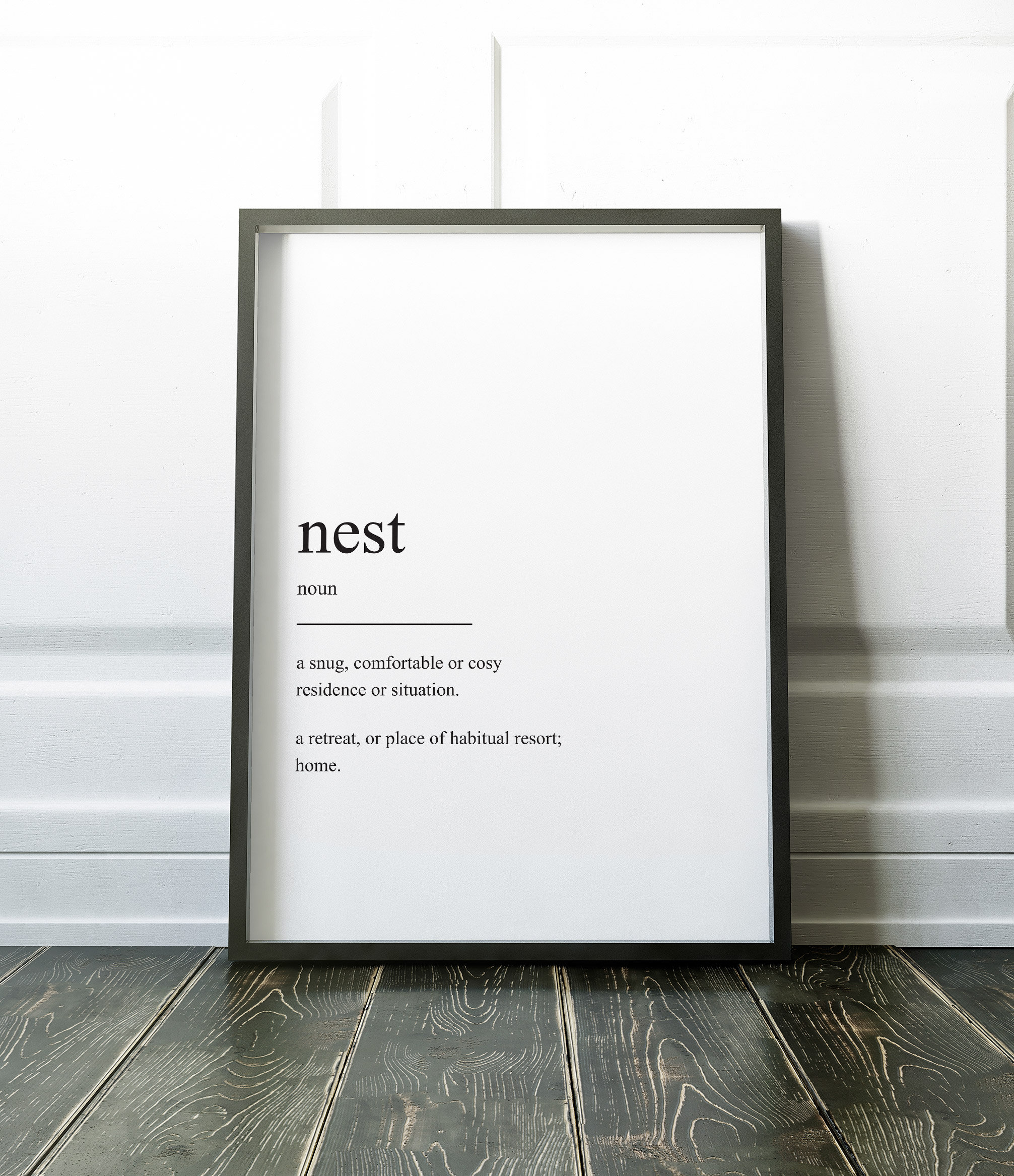 Nest Definition Nest Printable Home Wall Art Nest Family - Etsy UK