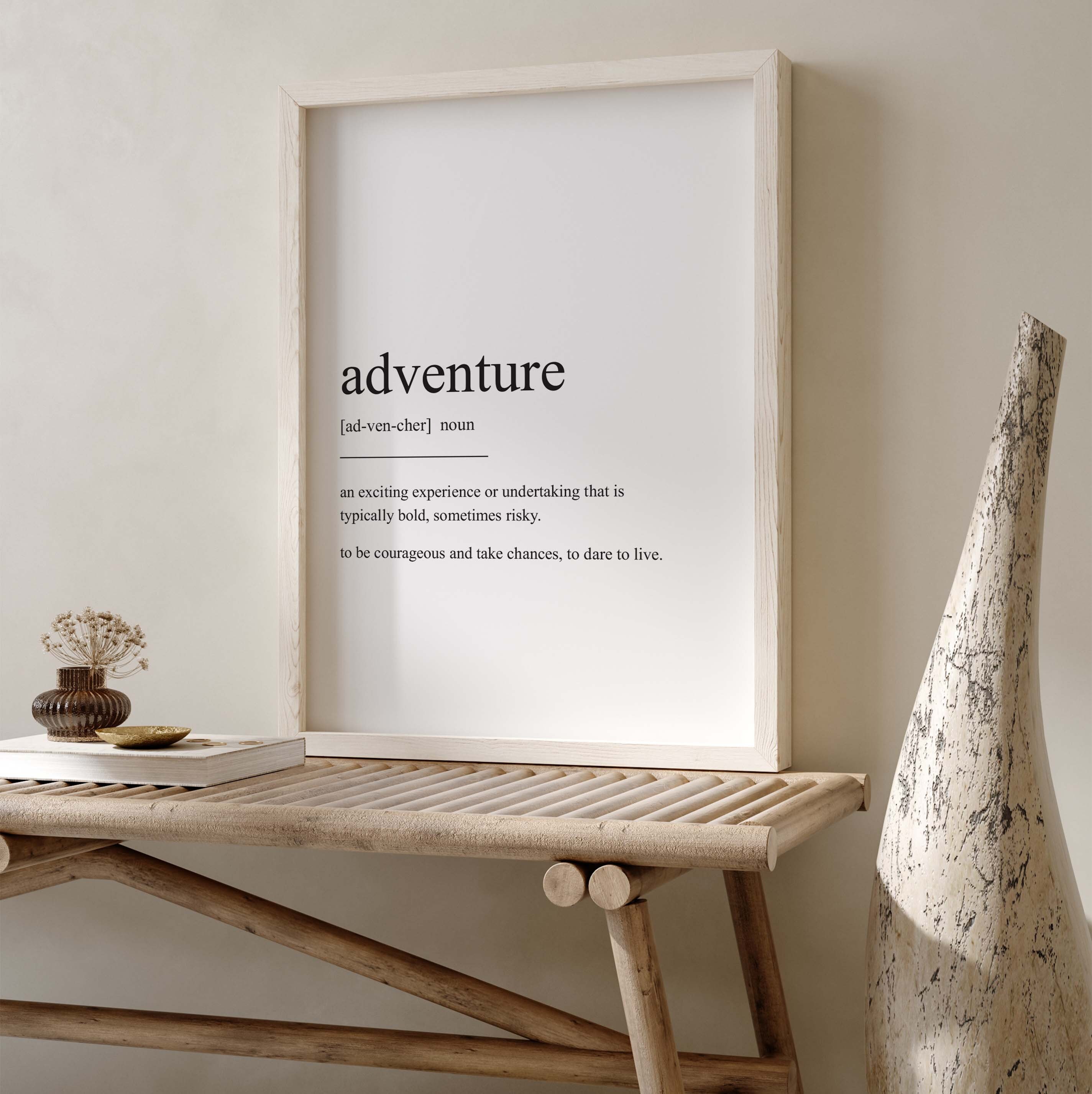 Adventure Definition Print Printable Wall Art Adventure - Etsy