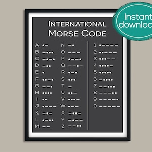 Morse Code, Printable, Wall Art, Morse Code Print, Printable Art, Morse ...