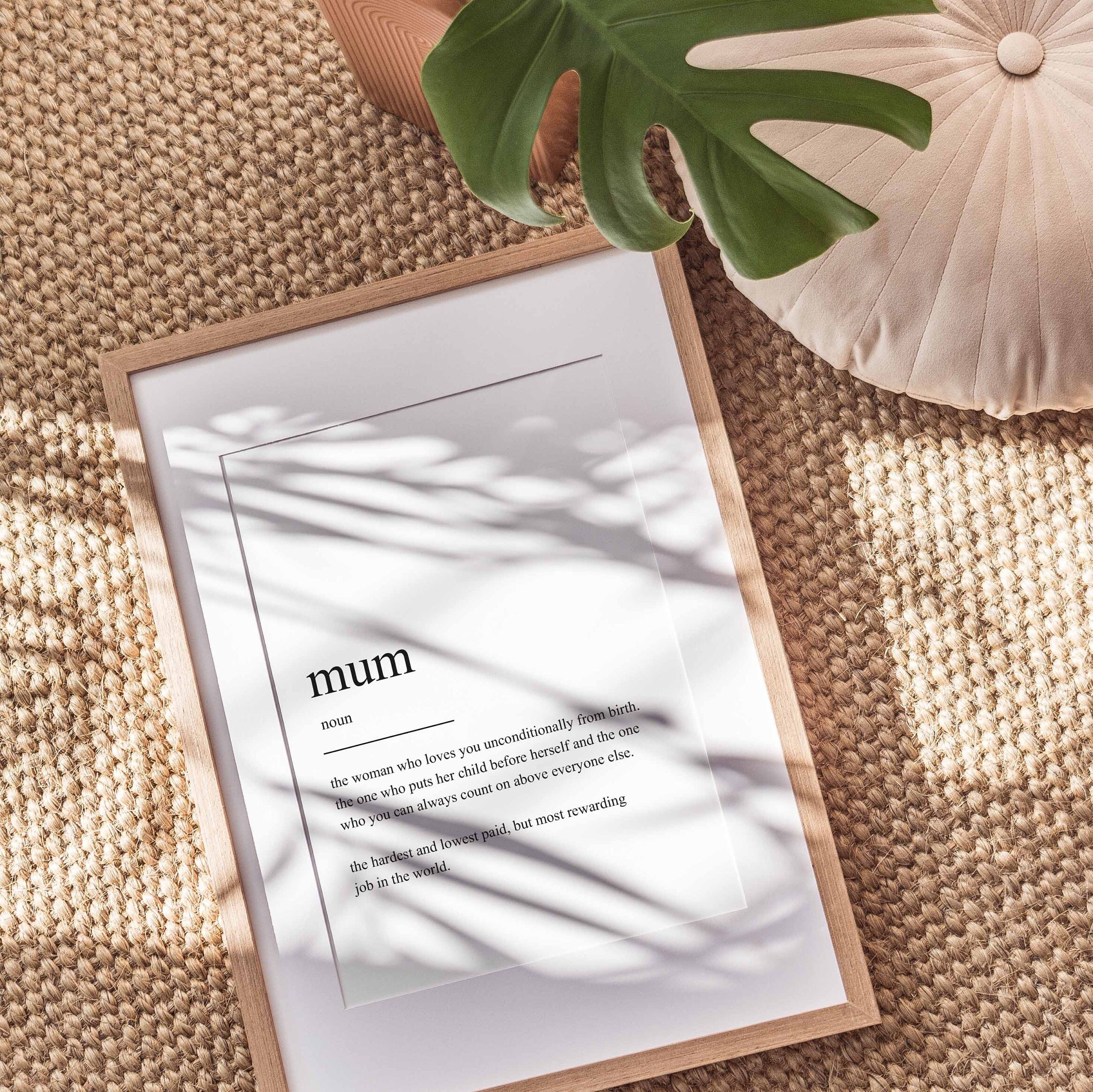 Mum Definition Print Mothers Day Gift Wall Art Prints Quote - Etsy UK