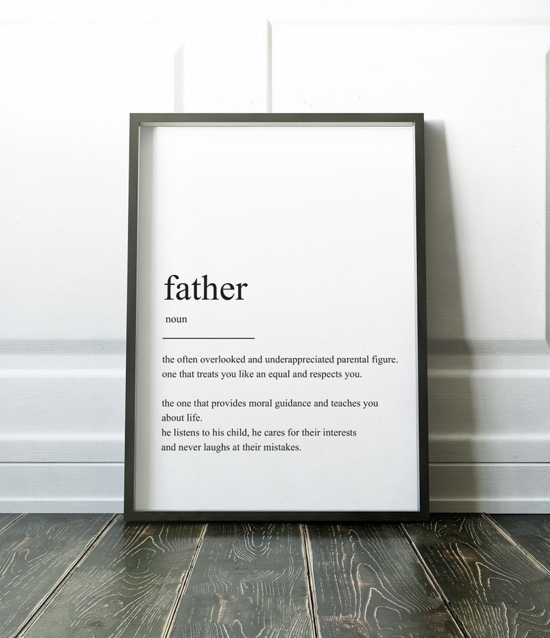 Father Definition Print Printable Art Wall Art Instant - Etsy