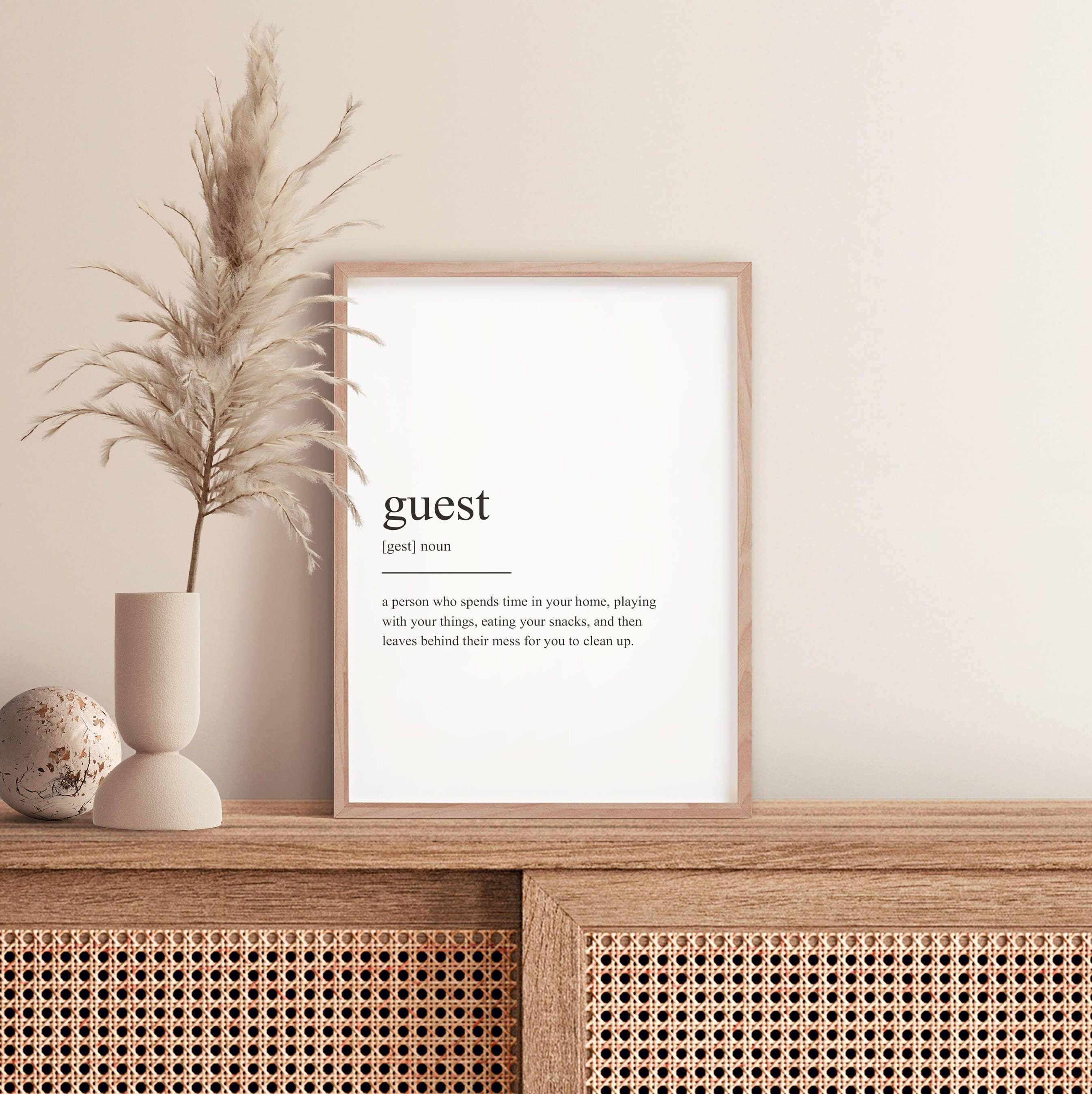 Printable Art Guest Definition Print Wall Art Prints Quote | Etsy