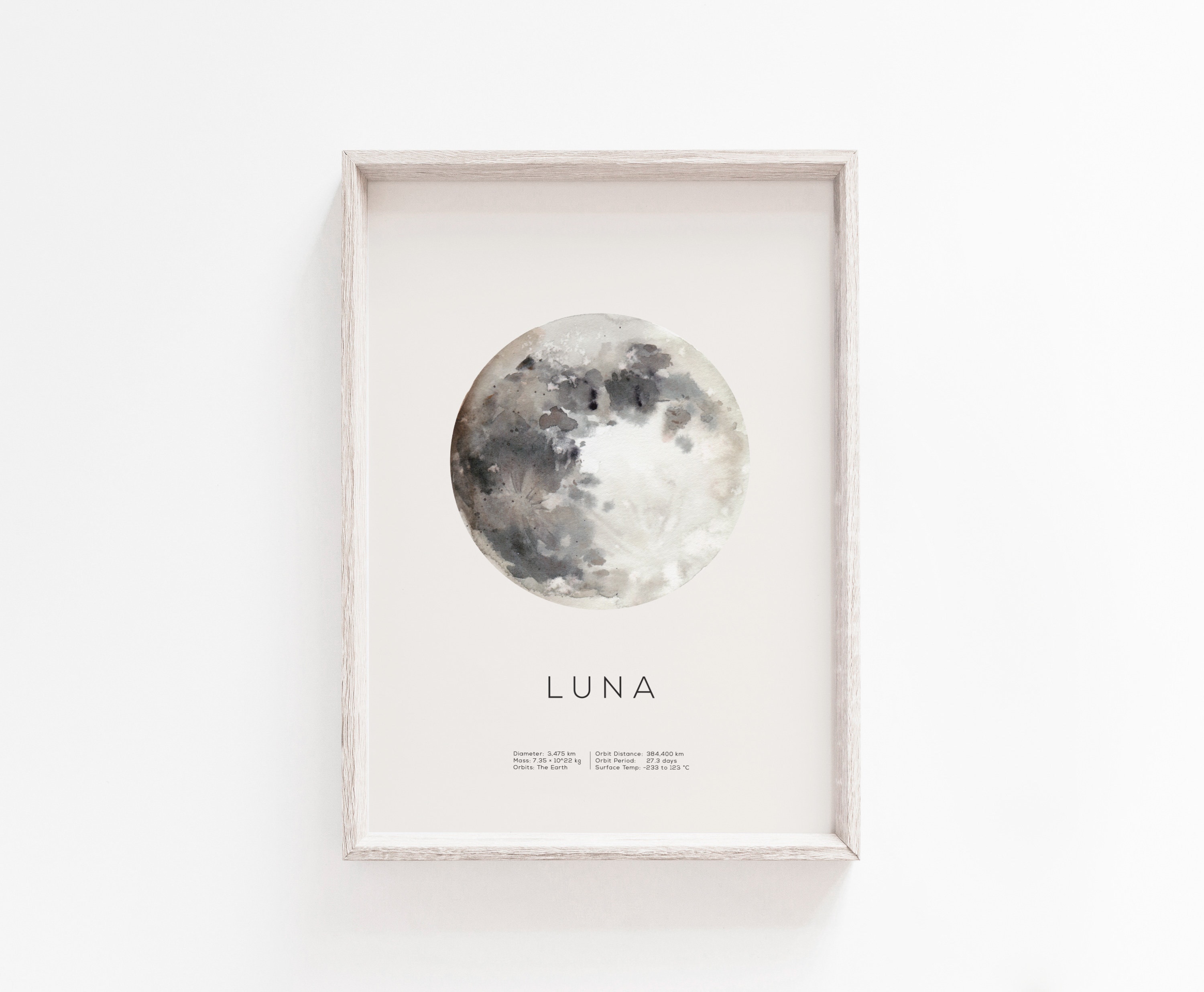 Moon Print, Printable Art, Wall Art Print, Moon Wall Art, Moon ...