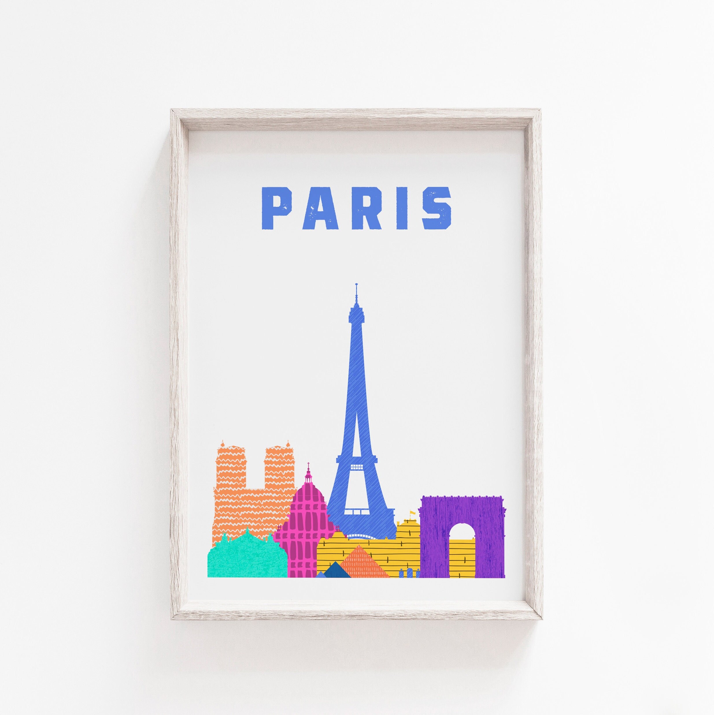 Paris Printable, Paris Print, Colourful Print, Paris Poster, Paris ...