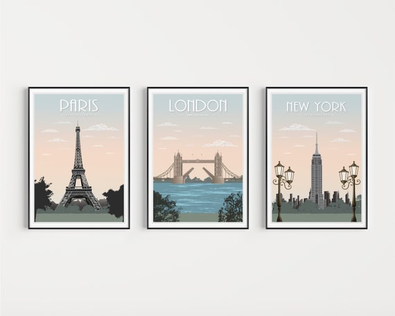 Wall Art Set of Prints Travel Art Prints Print Set New | Etsy