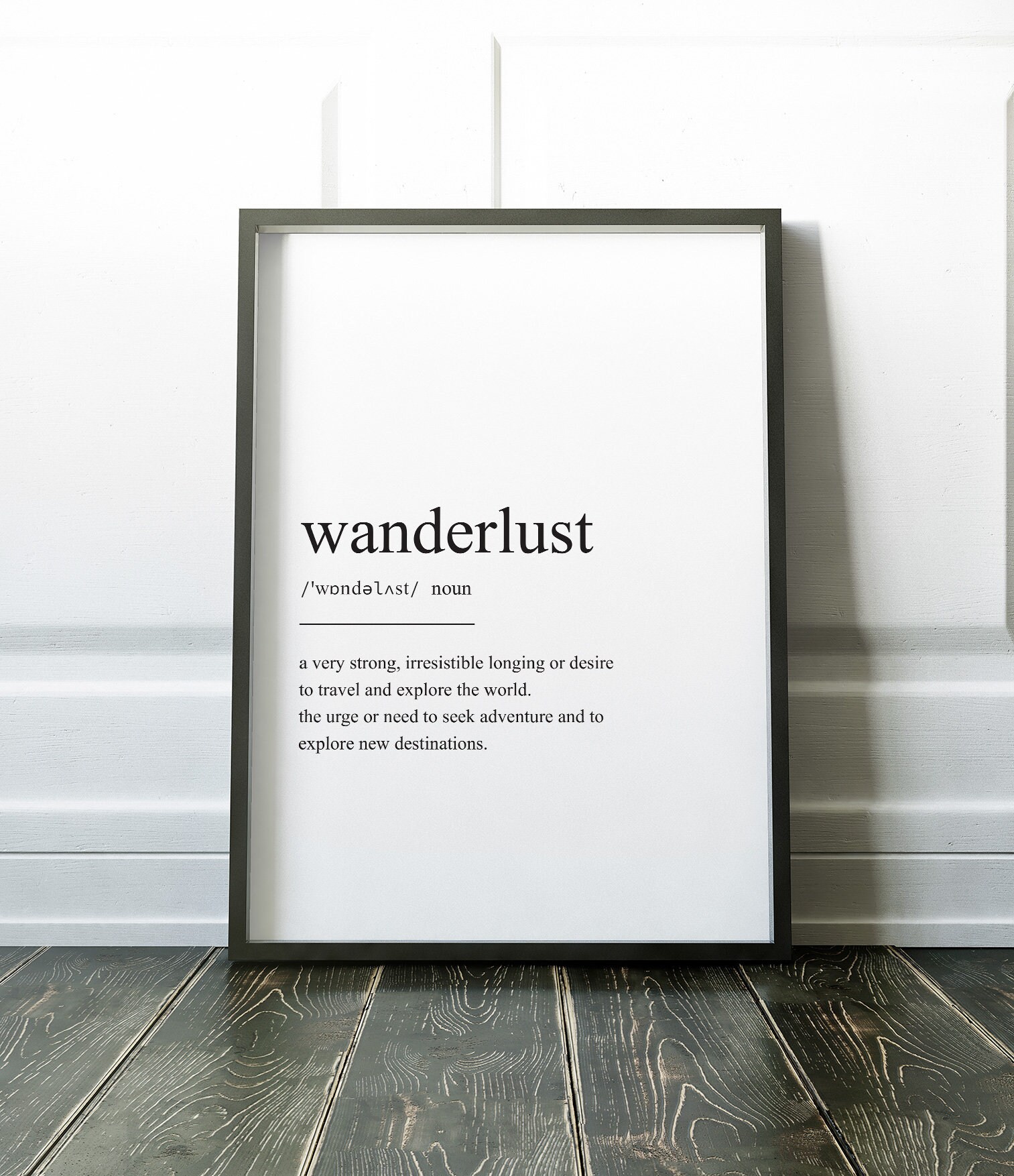 Wanderlust Definition Wanderlust Printable Wall Art | Etsy