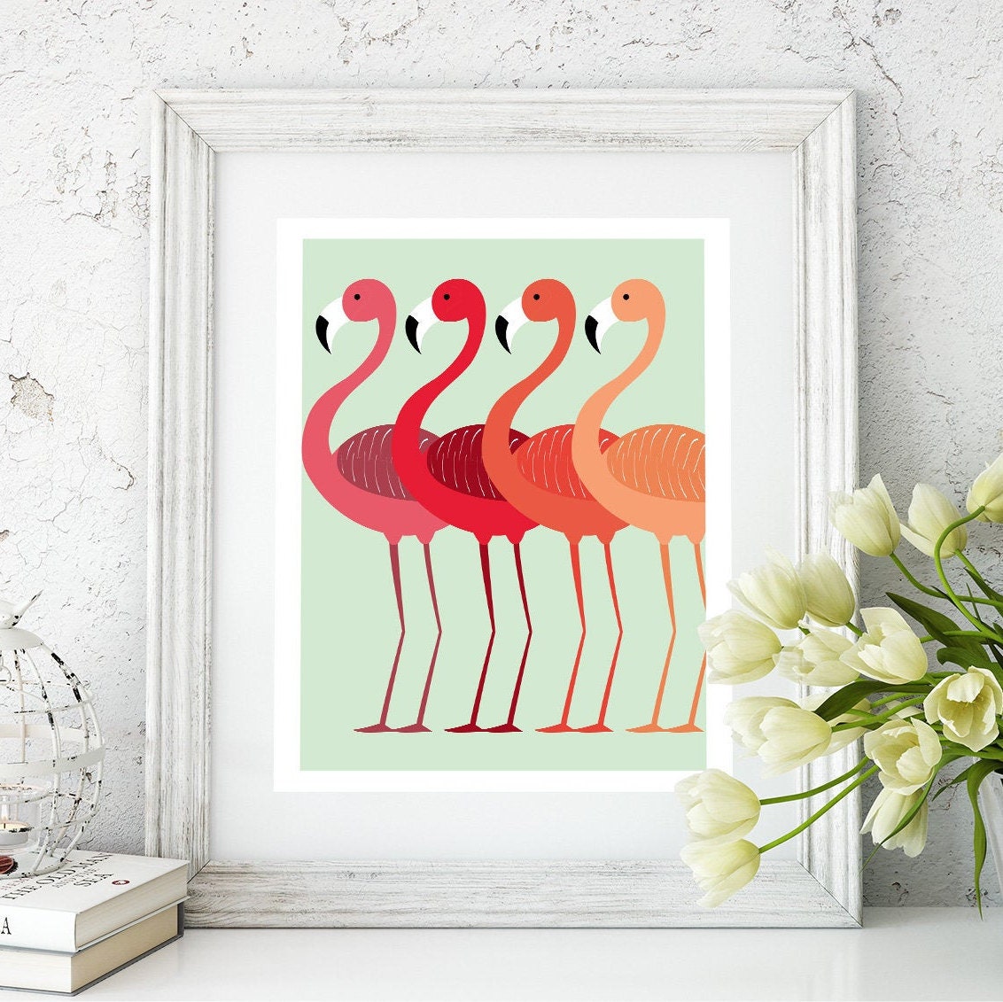 Flamingo Print Flamingo Wall Art Flamingo Printable Art | Etsy
