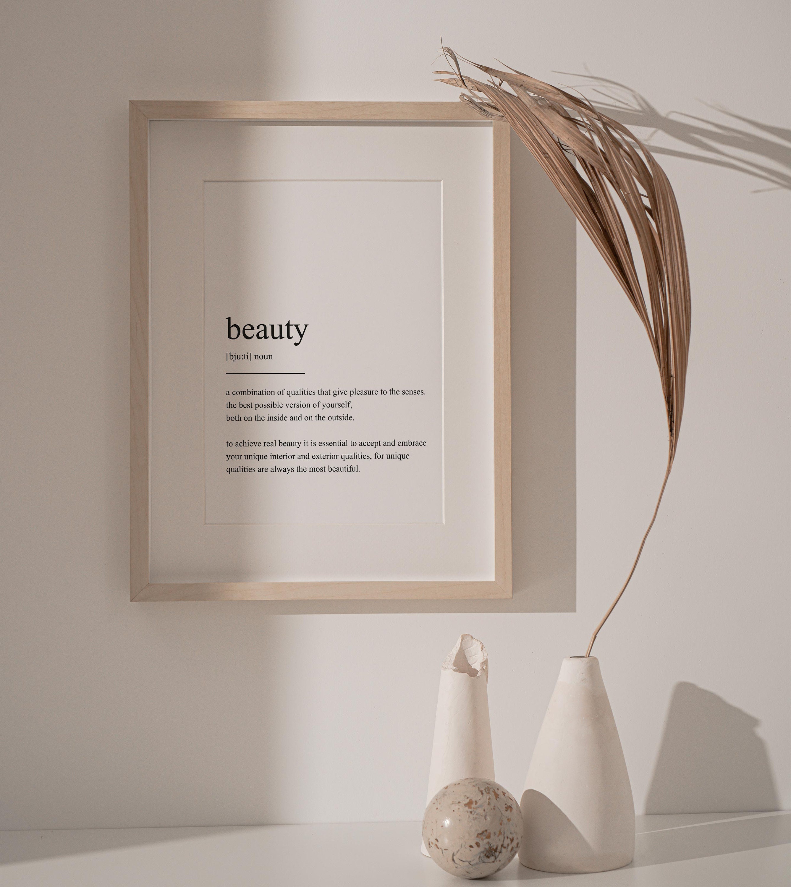 Beauty Definition, Printable, Wall Art, Printable Definition, Quote ...