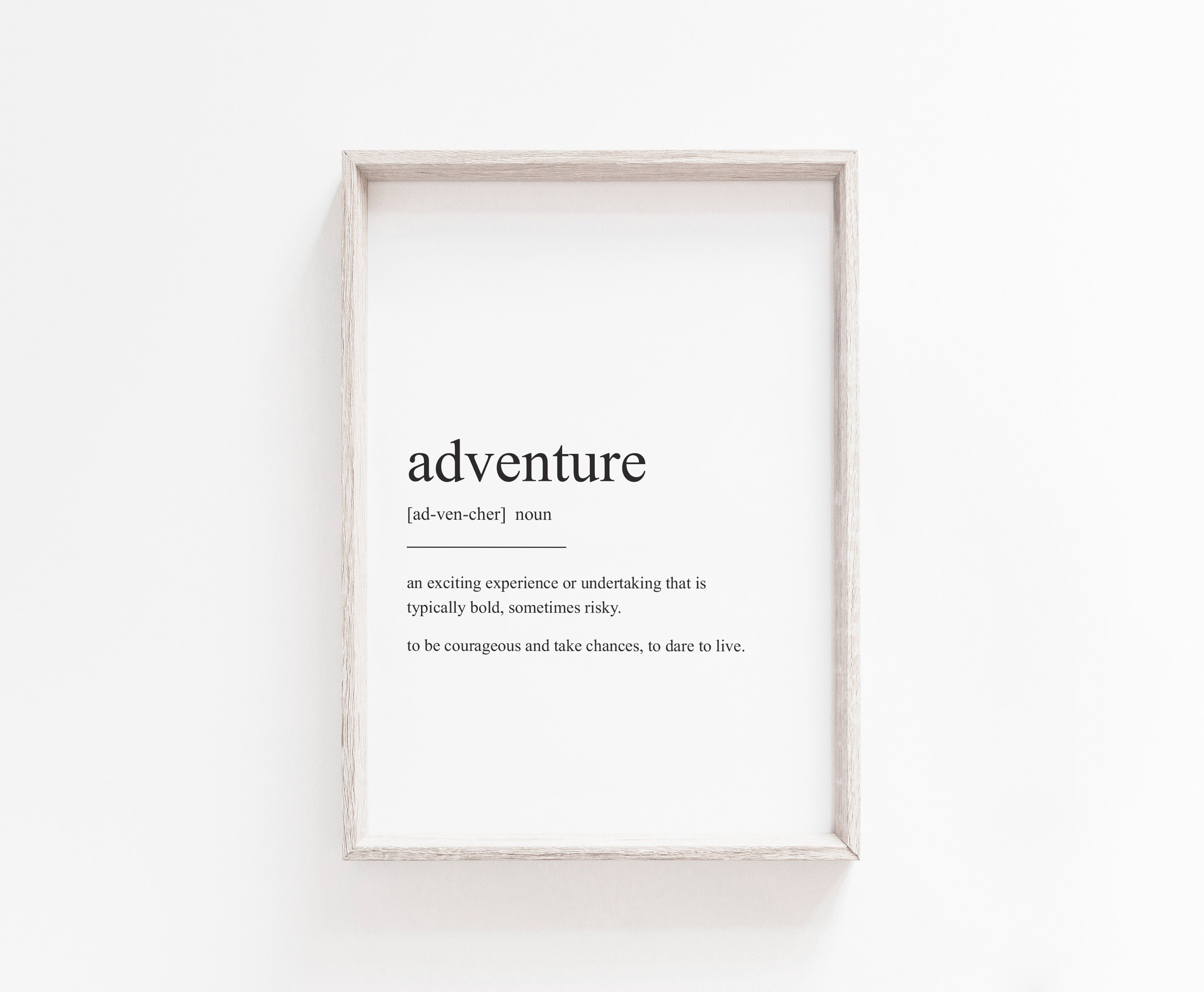Adventure Definition Print Printable Wall Art Adventure - Etsy