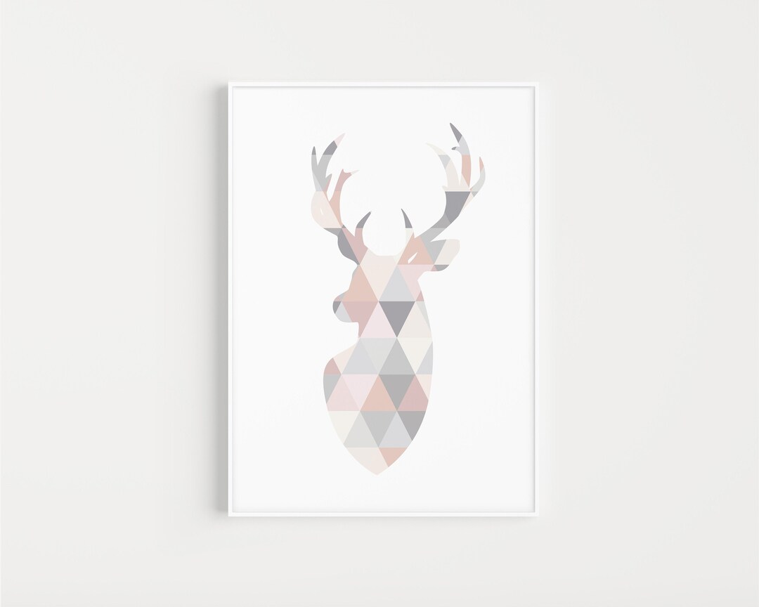 Stag Print, Stag Art Print, Stag Printable, Stag Art, Stag Wall Art ...