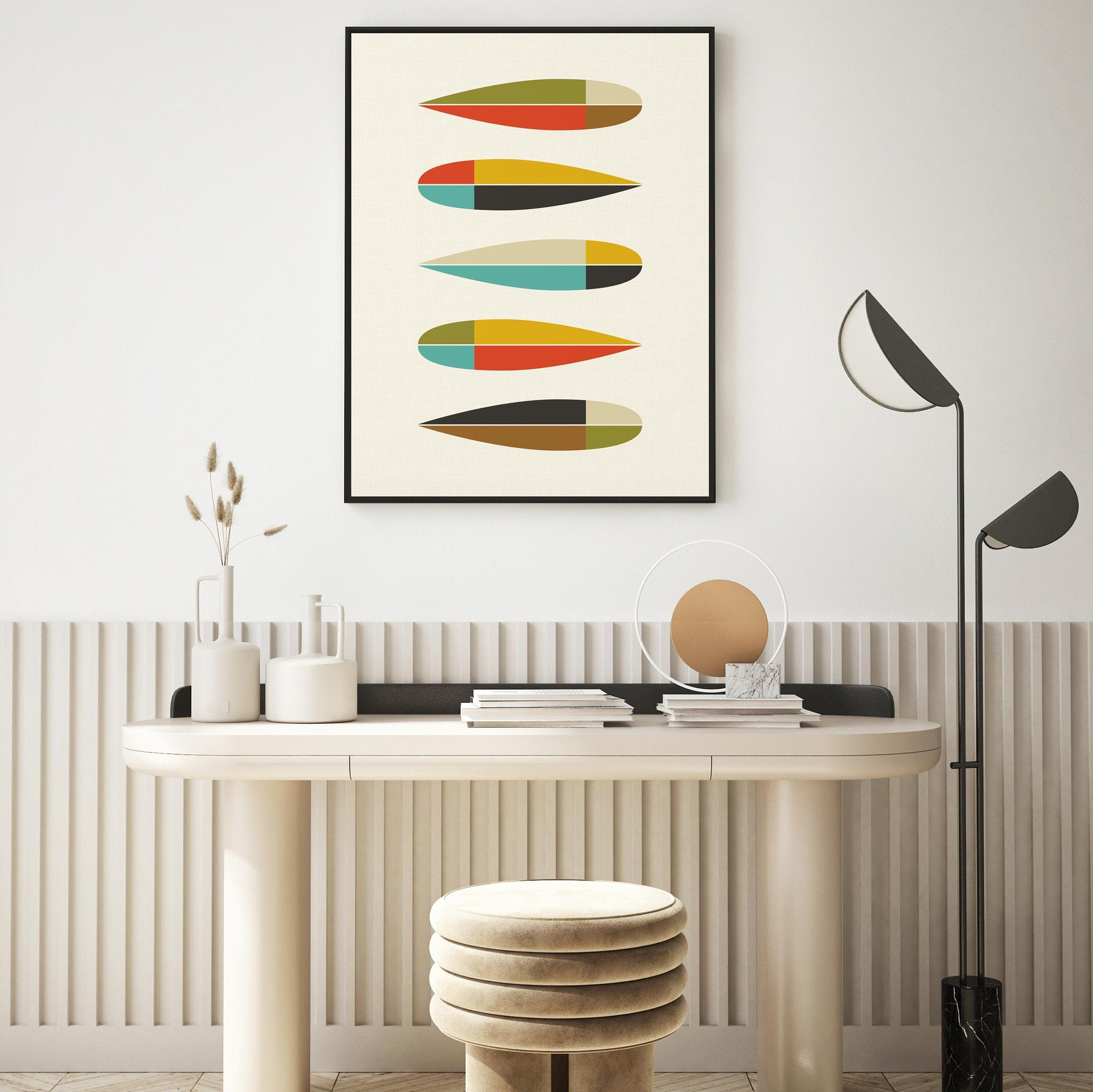 Retro Art Print, Mid Century Print, Retro Printable, Mid Century Modern ...