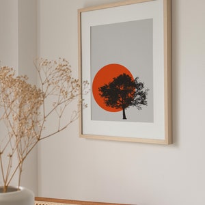 Printable Art, Wall Art Print, Grey Print, Instant Download, Tree Print ...