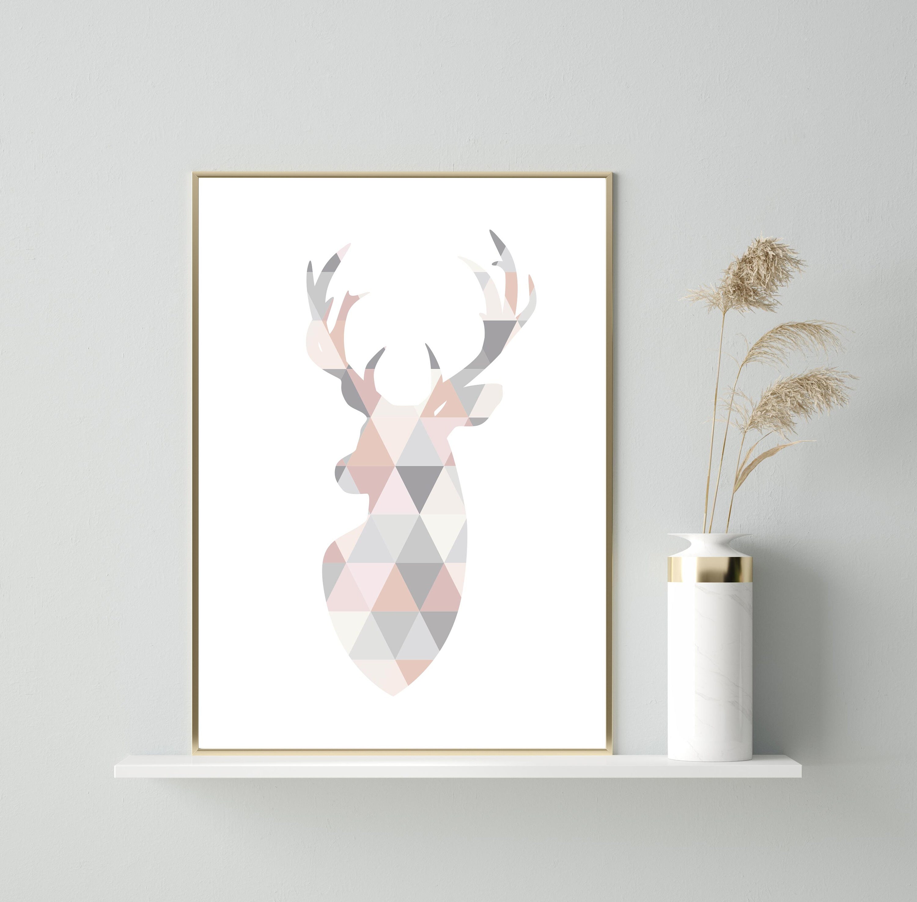 Stag Print, Stag Art Print, Stag Printable, Stag Art, Stag Wall Art ...