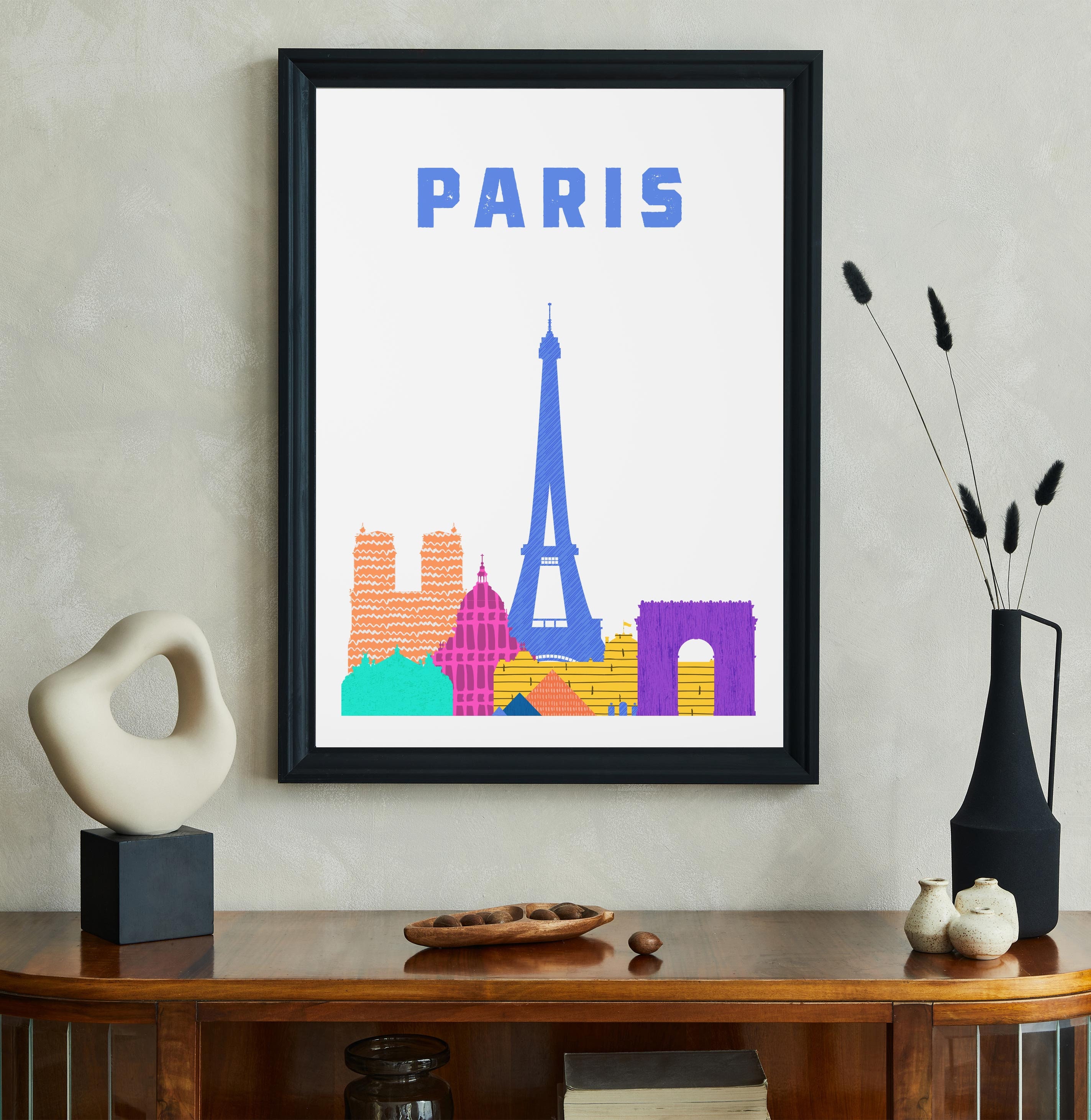 Paris Printable, Paris Print, Colourful Print, Paris Poster, Paris ...
