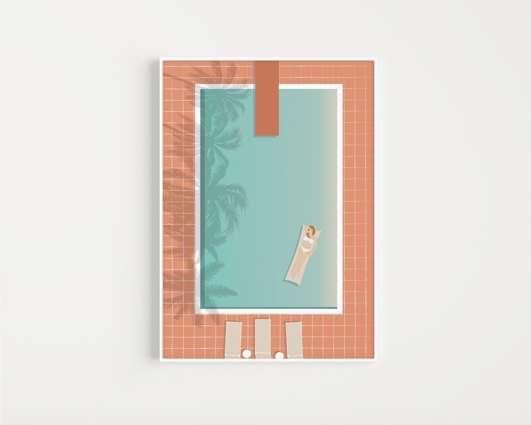 Pool Print, Swimming Pool, Wall Art, Printable, Beach Print, Swimming ...