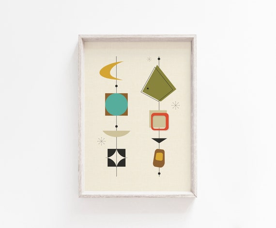 Printable Wall Art Retro Print Mid Century Modern Wall Art | Etsy