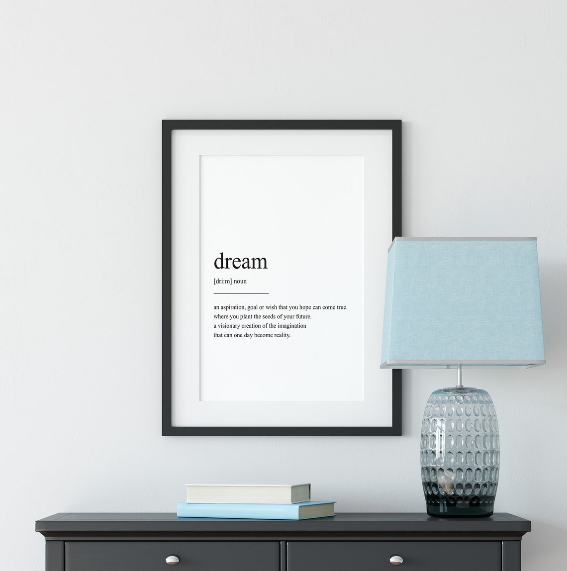 Dream Definition, Printable, Art Print, Printable Definition, Quote ...