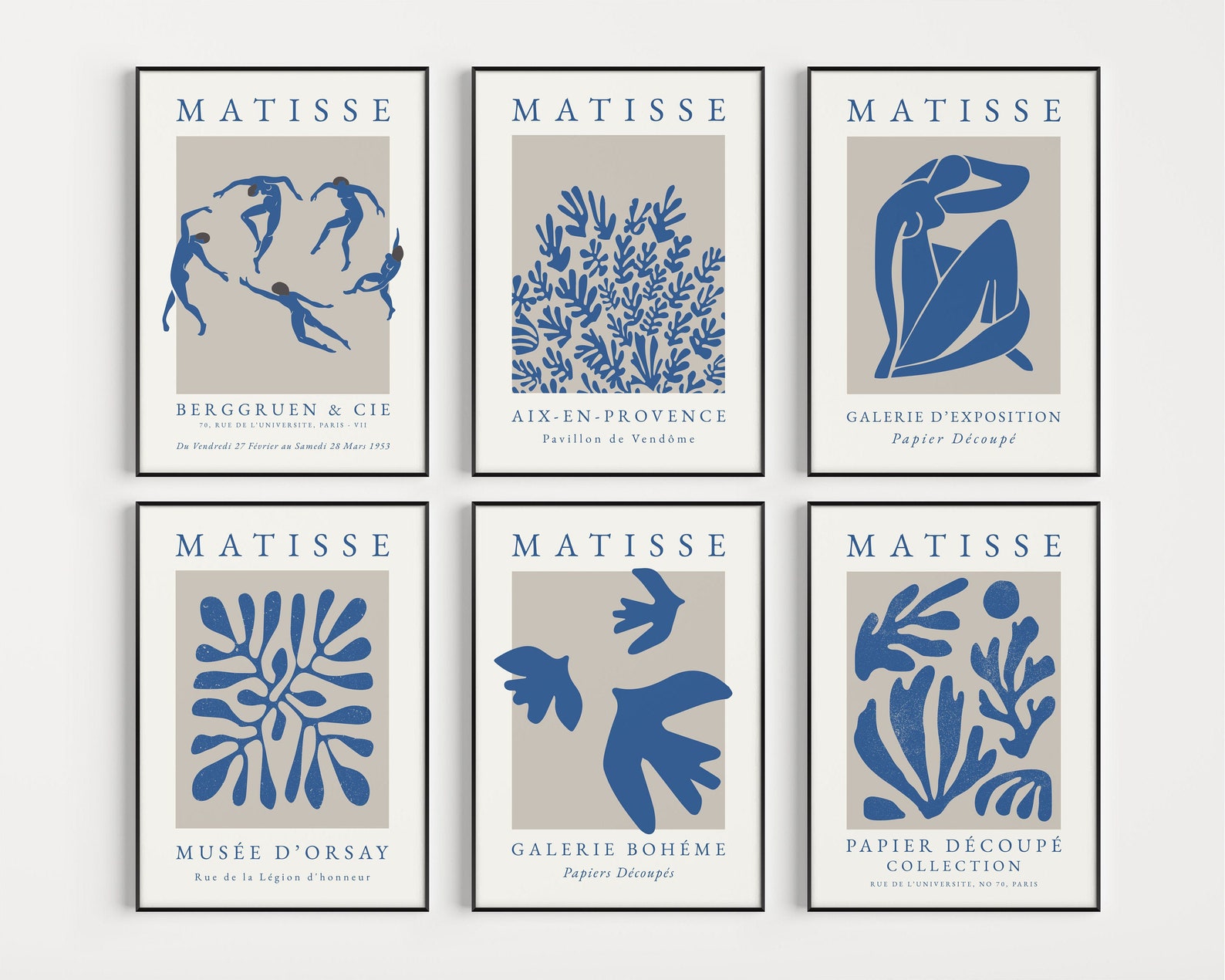 Matisse Prints Set of Prints Blue Printable Wall Art Print - Etsy