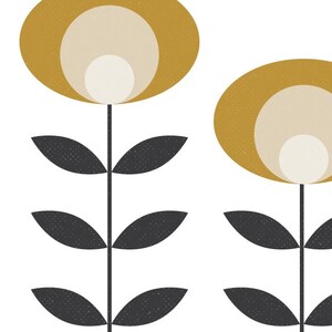 Flower Print, Scandinavian, Printable Wall Art, Wall Art Prints, Flower ...