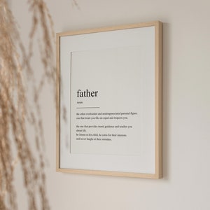 Father Definition Print, Printable Art, Wall Art, Instant Download ...