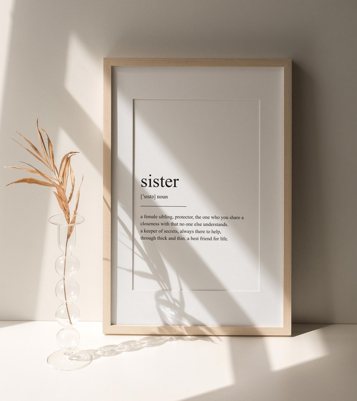 Sister Gift Printable Wall Art Sister Definition Prints - Etsy