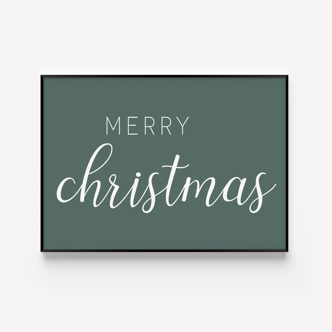 Christmas Printable, Christmas Sign, Green Christmas, Christmas Print ...