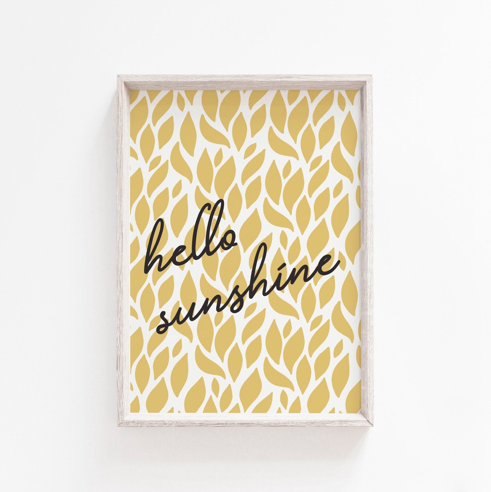 Hello Sunshine Printable Yellow Wall Art Wall Art Print - Etsy