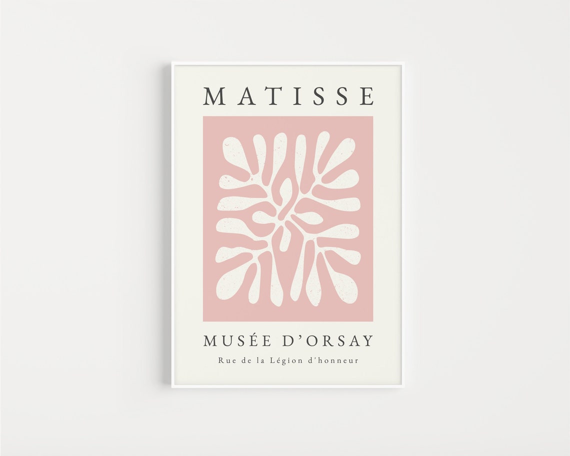 Matisse Print, Pink Wall Art, Henri Matisse, Prints, Pink Print, Wall ...