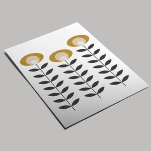 Flower Print, Scandinavian, Printable Wall Art, Wall Art Prints, Flower ...