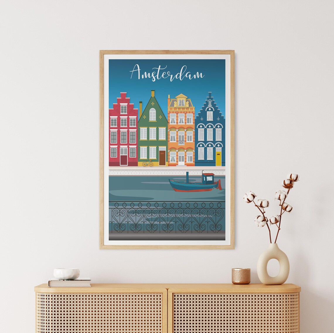 Amsterdam Print, Amsterdam, Wall Art, Travel Print, Art Print ...