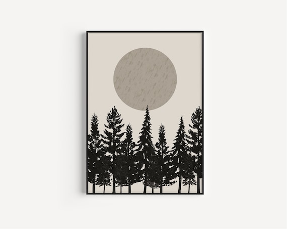 Tree Print Tree Wall Art Tree Printable Printable Wall Art - Etsy