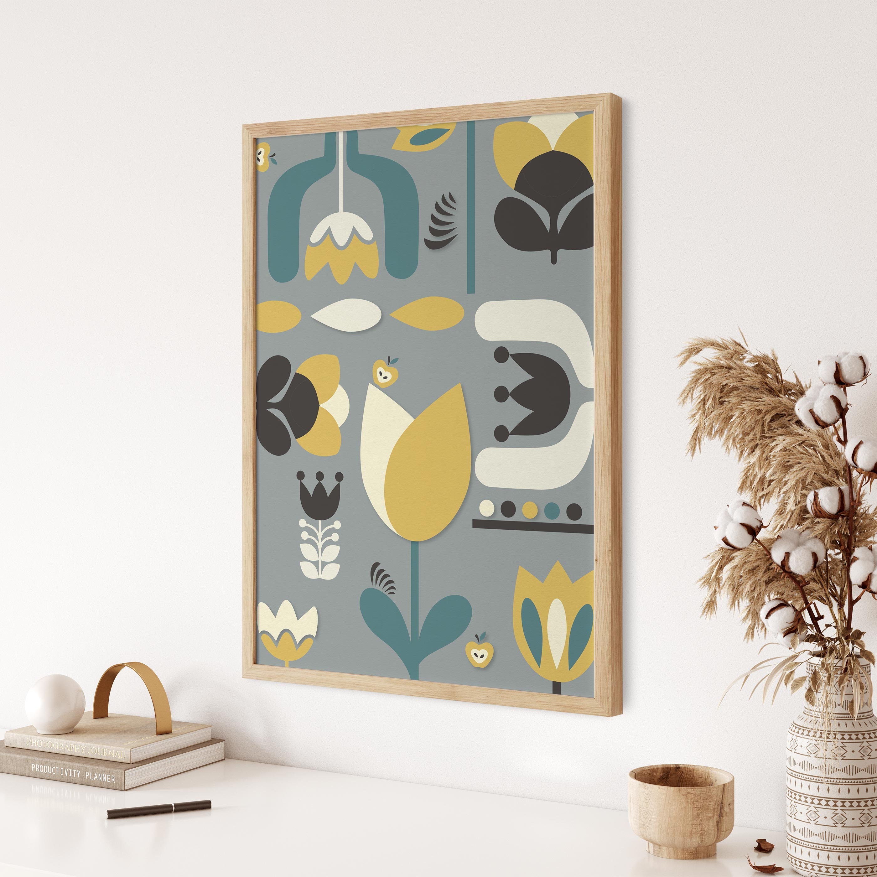 Printable Wall Art, Scandi Printable, Flower Printable, Nordic, Wall ...