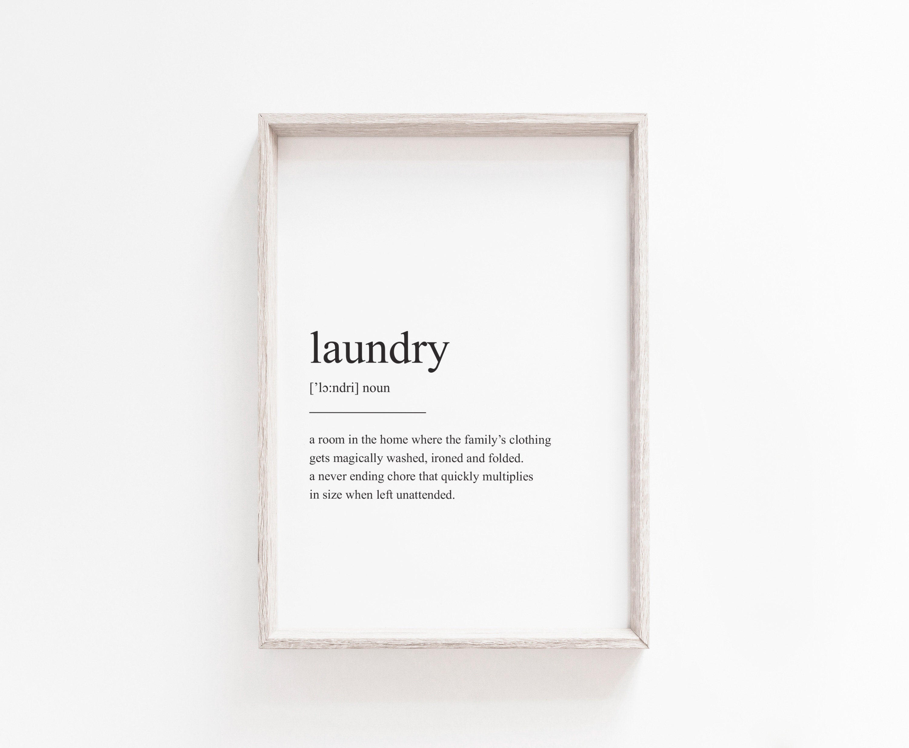 Laundry Printable Wall Art Laundry Laundry Definition Wall | Etsy